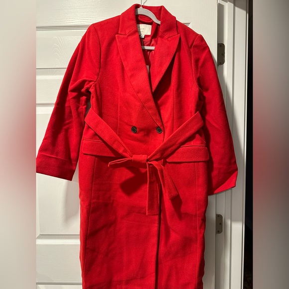 a new day | Jackets & Coats | Nwt Red Wool Overcoat Jacket | Poshmark